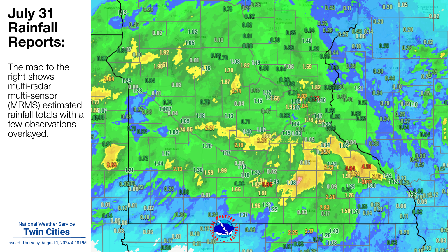 Significant Wind and Hail in Minnesota July 31st